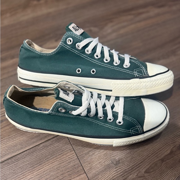 Converse | Shoes | Vintage 99s Converse All Star Green Low Top Made In ...